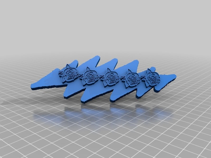 Free STL file Grateful Dead Lightening Bolt and Full Rose・3D printer ...