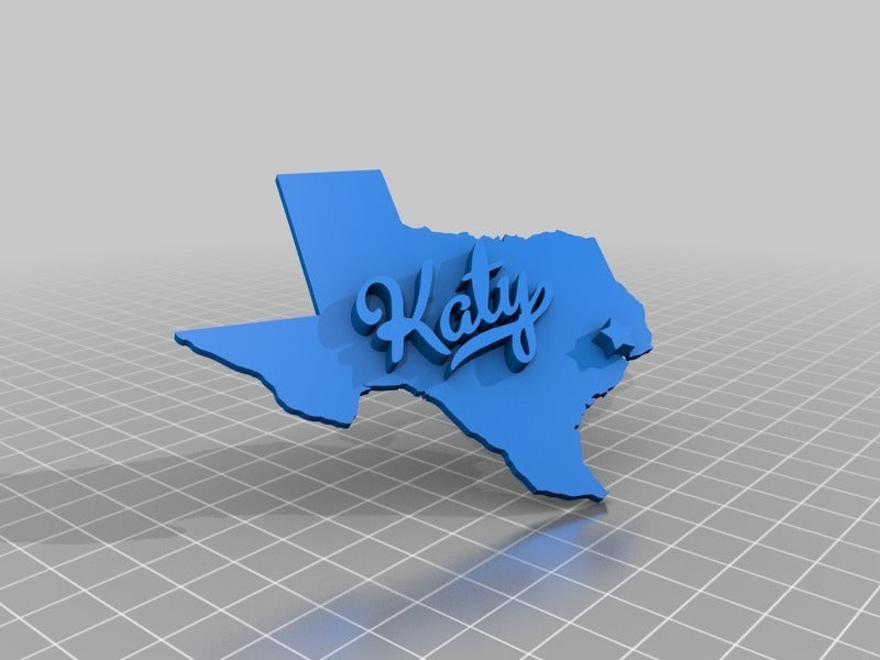 Free STL file Katy Tx State Logo・3D printer model to download・Cults