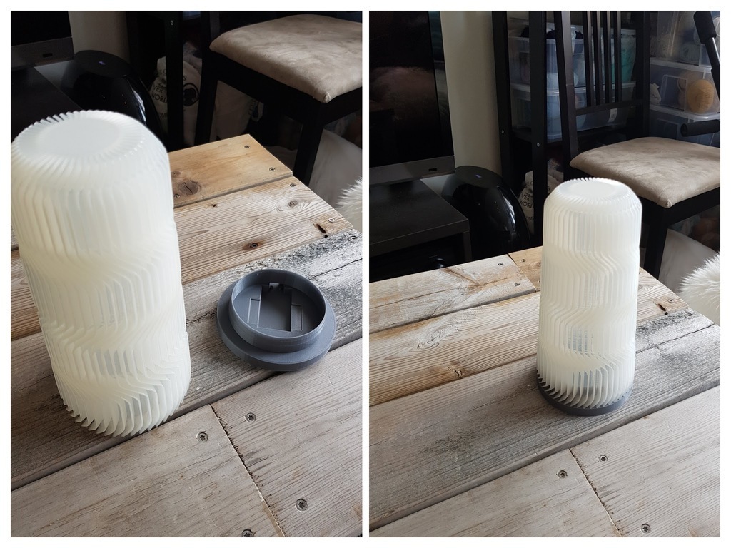 Free 3D file Base for "Wave lamp Yeah!" - Holds ESP8266・3D printer ...