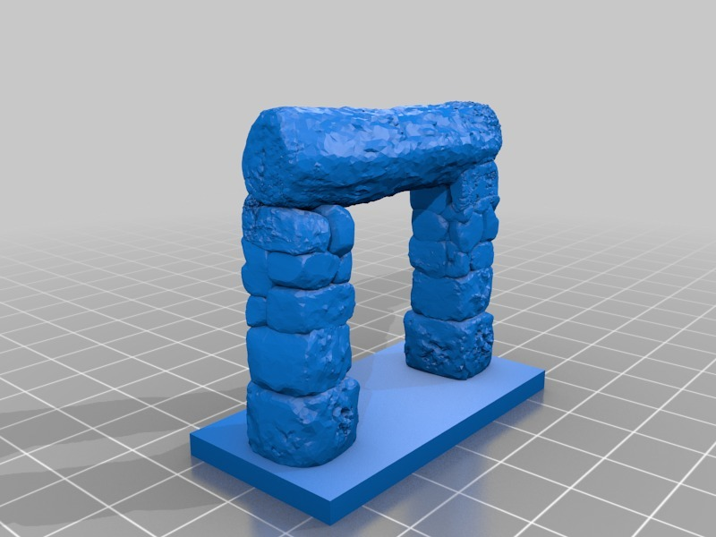 Free 3D file Stone Log Gate 1・Design to download and 3D print・Cults