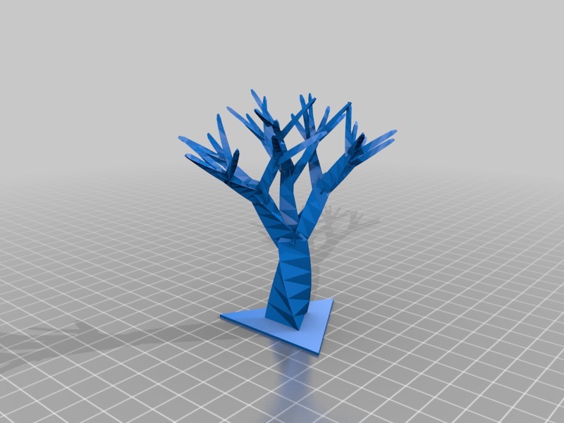 Free 3D file Low Poly Mesh Tree Simple・3D printing idea to download・Cults