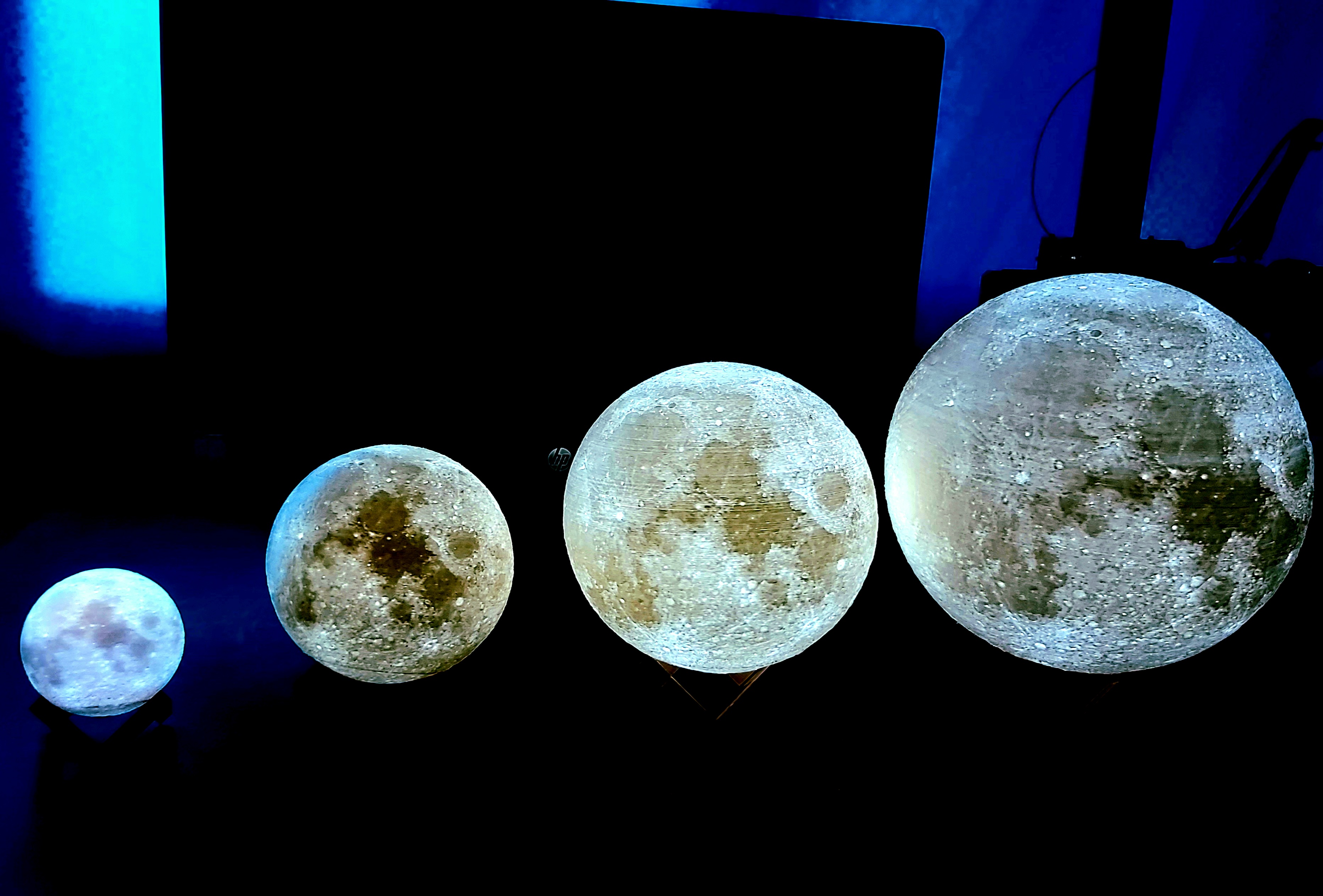 OBJ file Moon Litofania (Solar System) 🌙・3D printer model to download・Cults