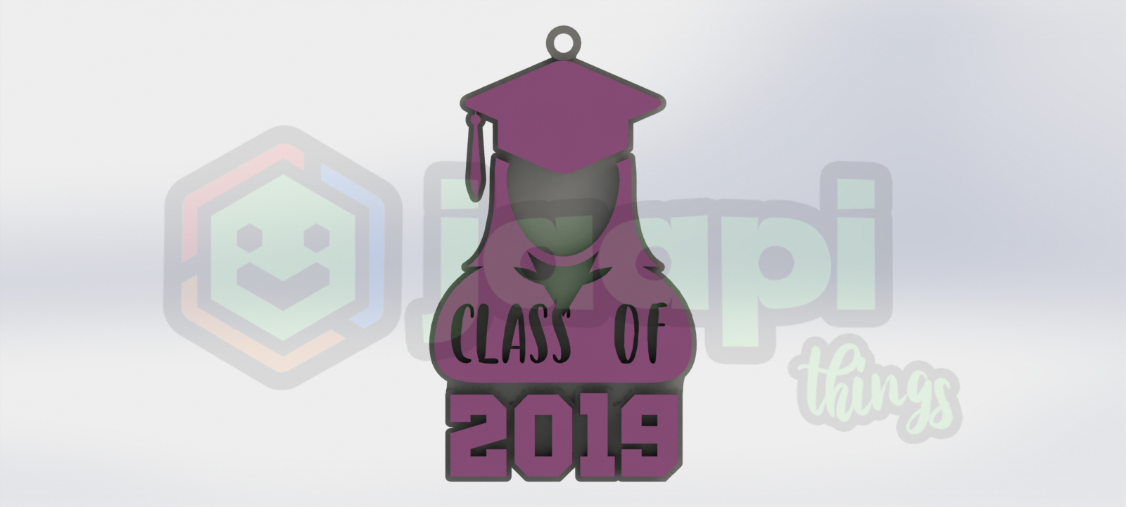 STL file Key ring Graduation 2019・3D print object to download・Cults