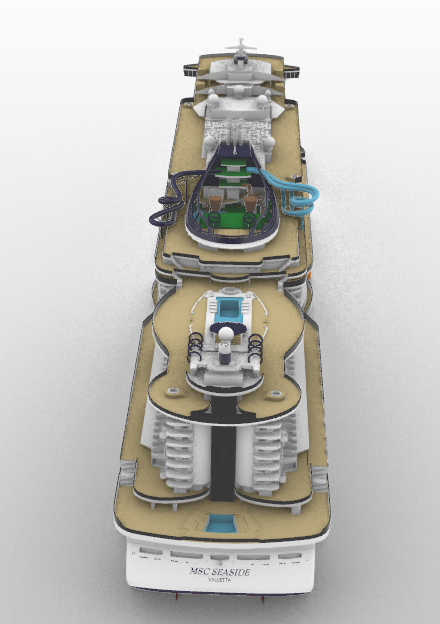 STL file MSC Seaside cruise ship printable scale model 🚢・3D printing ...