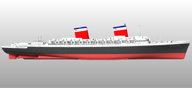 STL file SS United States Ocean Liner 🌊・3D printer model to download・Cults