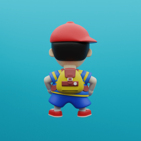 Download STL file EarthBound/Mother2 Ness Figure • 3D printing design ...