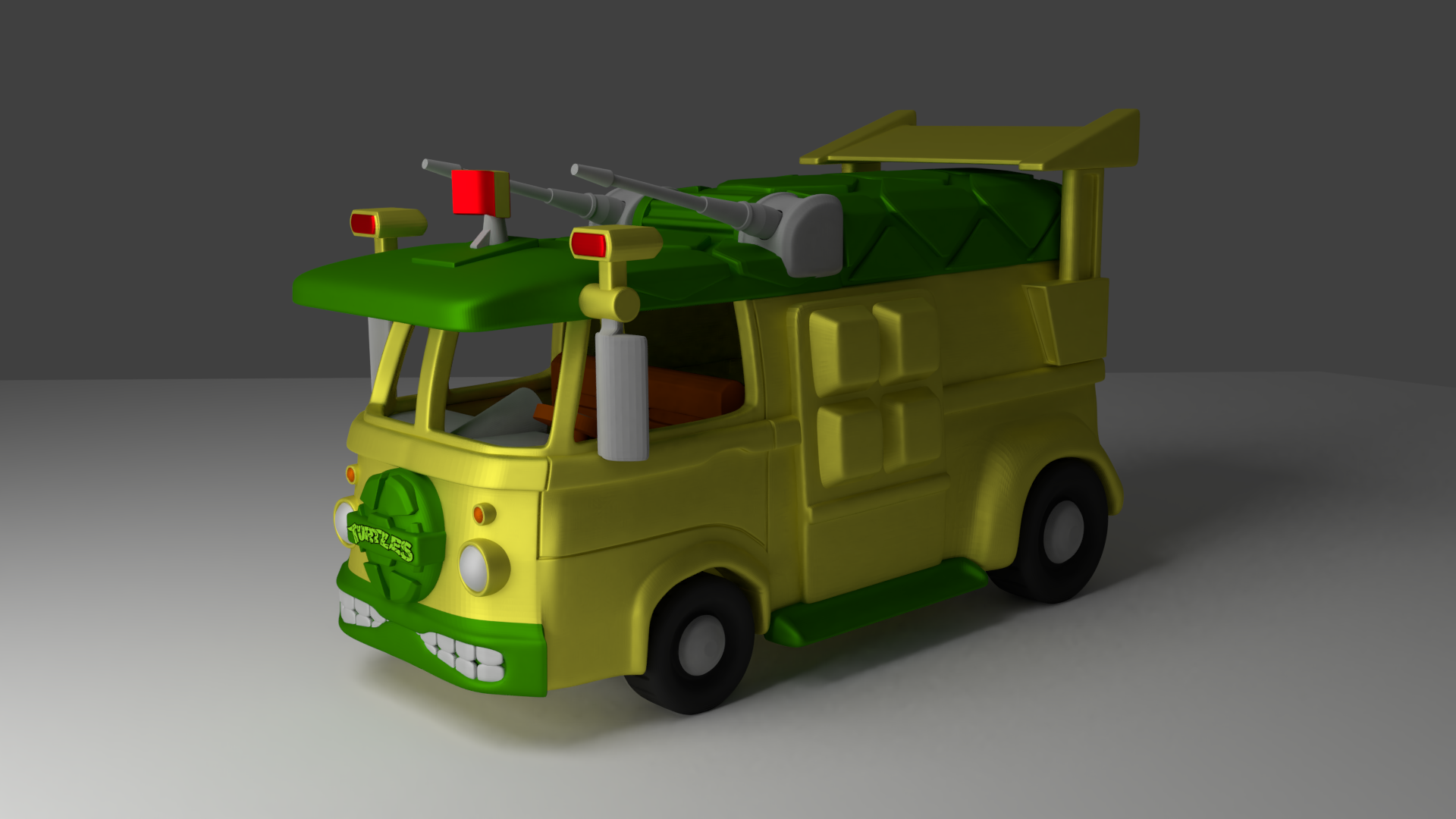 3D file volkswagen van of the first cartoon Teenage Mutant Ninja ...