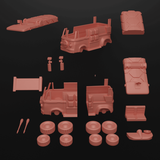 Download STL file volkswagen van of the first cartoon Teenage Mutant ...