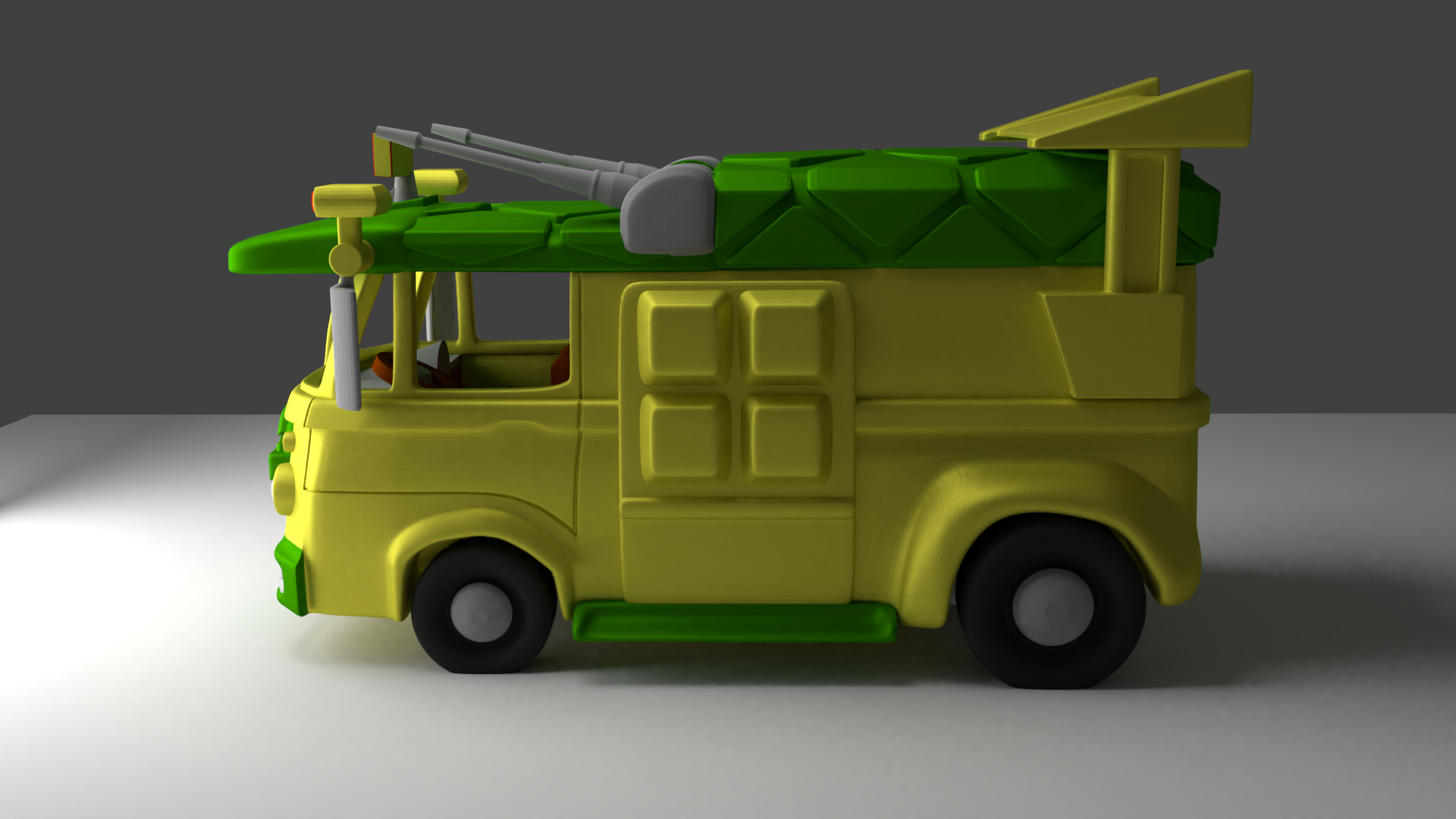 3D file volkswagen van of the first cartoon Teenage Mutant Ninja ...