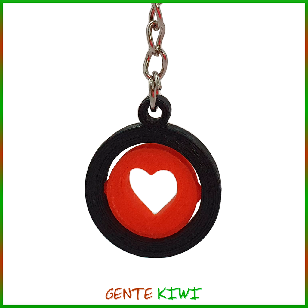 Free 3D file keychain rotary Heart・Design to download and 3D print・Cults