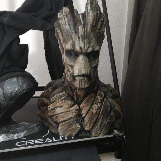 Impression 3D Groot Buste Groot Sculpture • Fabriqué avec une ...