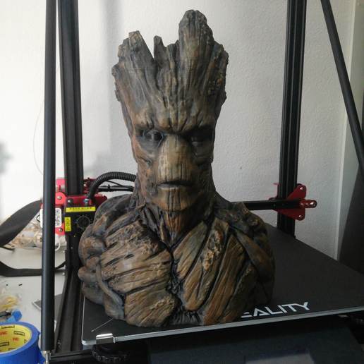 Impression 3D Groot Buste Groot Sculpture • Fabriqué avec une ...