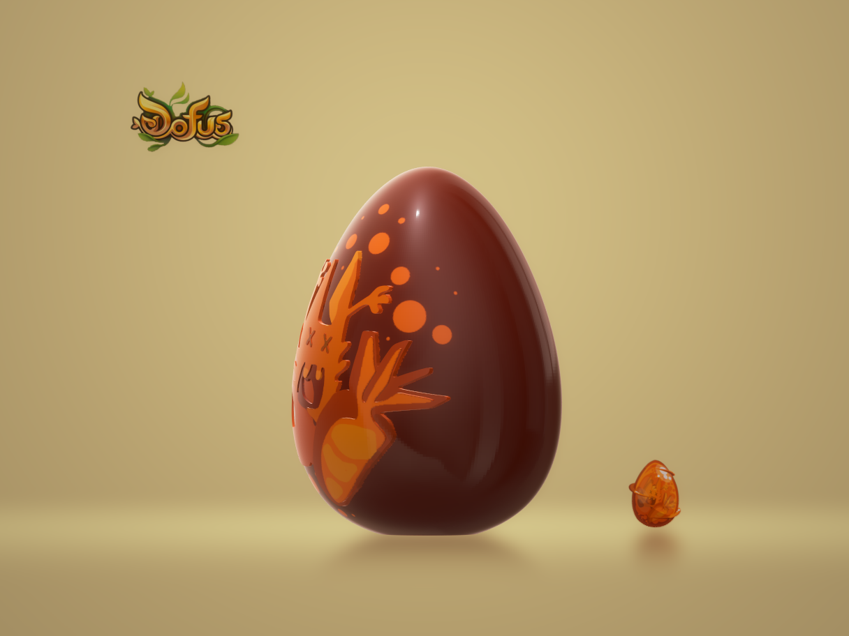 Fichier STL gratuit Oeuf Dofus Cawotte / Egg Dofus Cawwot・Design pour ...