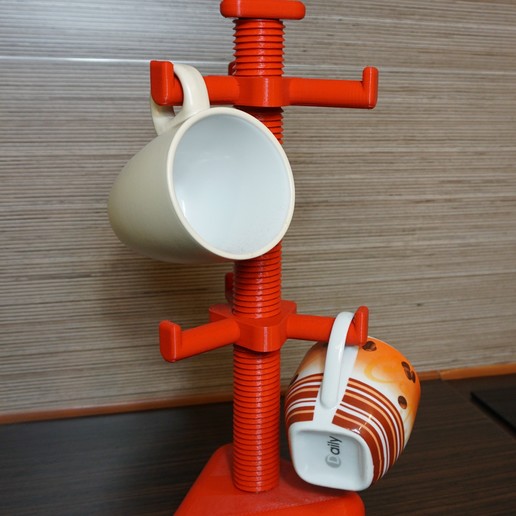 Download STL file Threaded Cup Holder Stand • 3D print design ・ Cults