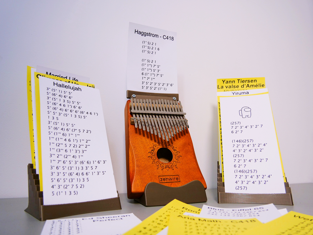 Free 3D file Kalimba Stand and Tabs Holder (+20 Printable Songs) 🎵・3D ...