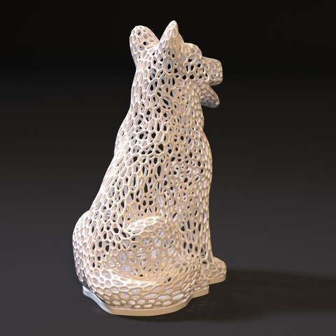 Download STL file Dog Voronoi • Template to 3D print ・ Cults