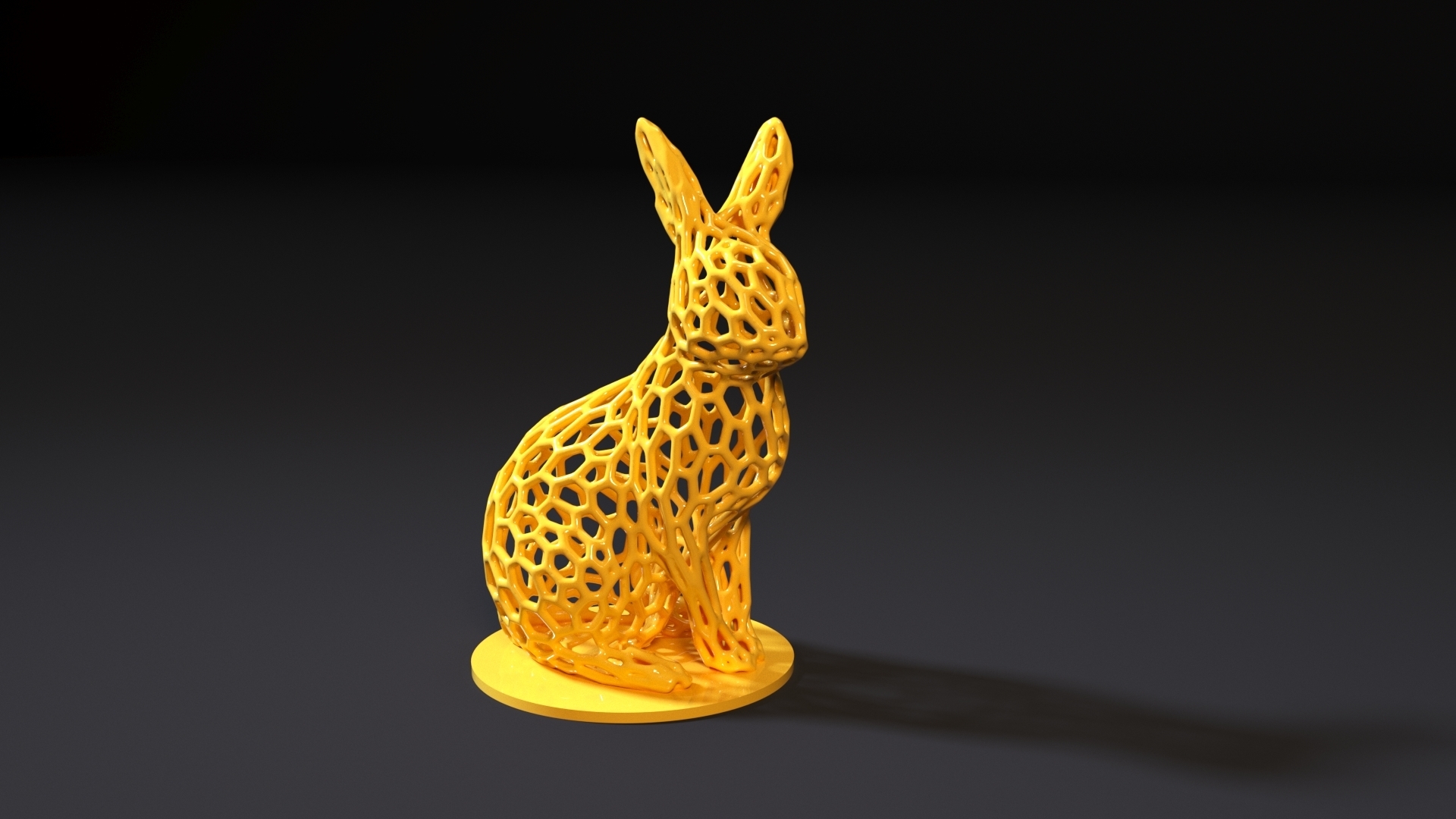3D file Rabbit voronoi・3D printer design to download・Cults