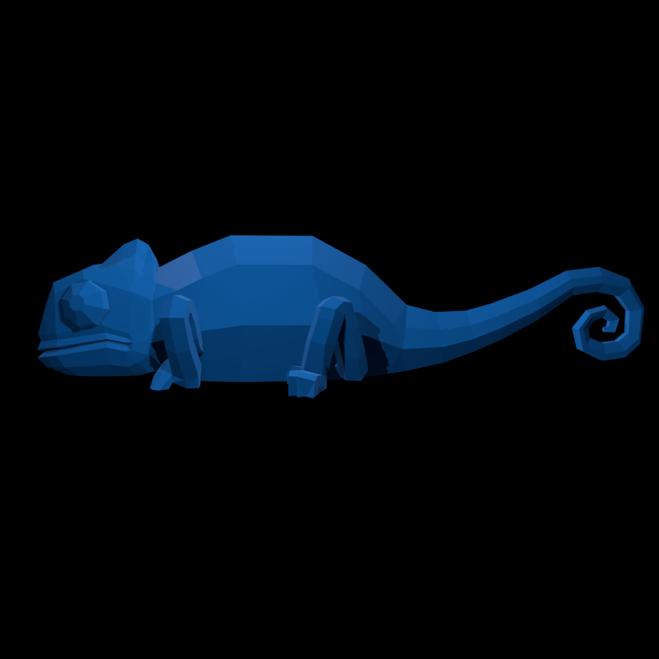 Download free STL file Chameleon low poly • 3D printing model ・ Cults