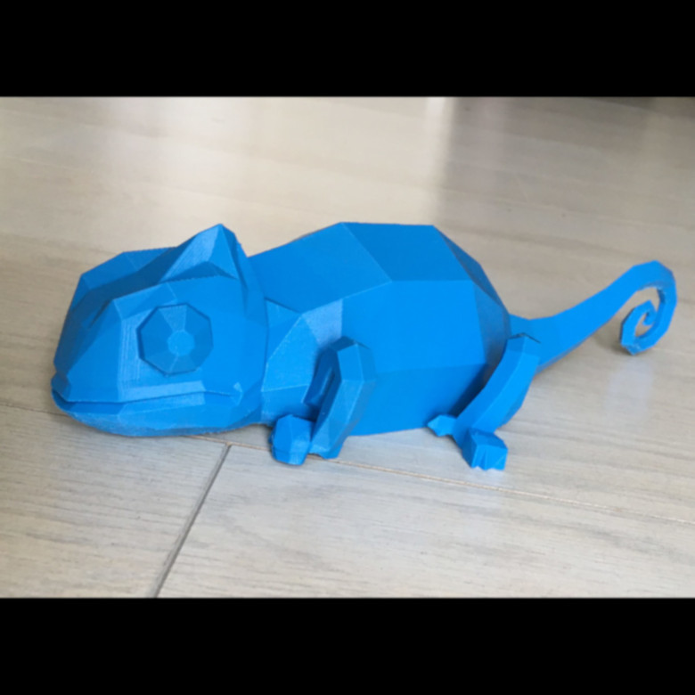 Free STL file Chameleon low poly 🎨・3D print design to download・Cults
