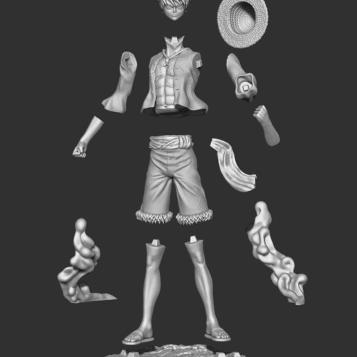 Download STL file Luffy - One Piece for 3d print model • 3D printing ...