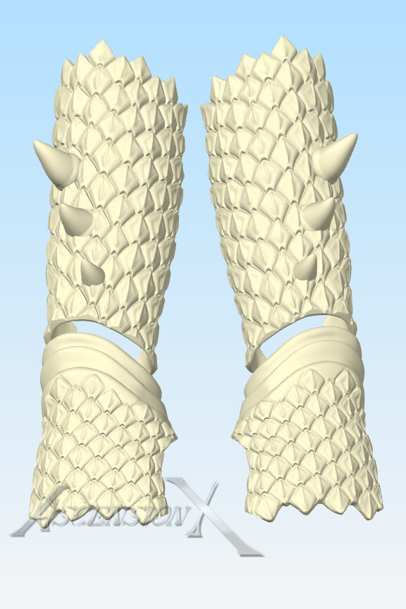 STL file Dragon bracers for cosplay and larp・3D printing idea to ...