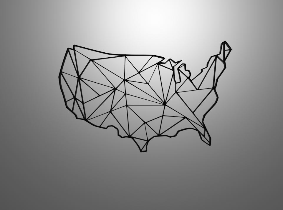 Файл 3MF United States Geometric art・Модель для загрузки и 3D-печати・Cults
