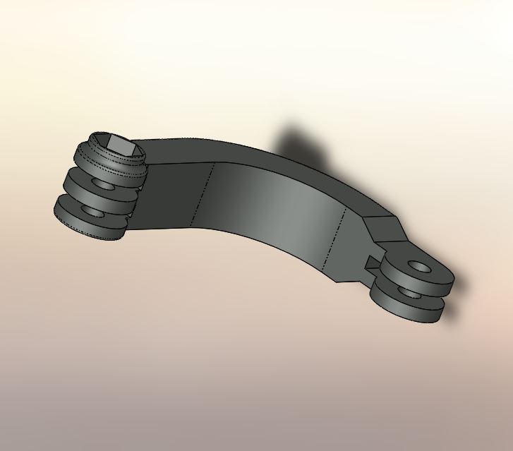 STL file CURVED EXTENSION FOR GOPRO AND/OR ACTION CAMS・3D printing idea to download・Cults