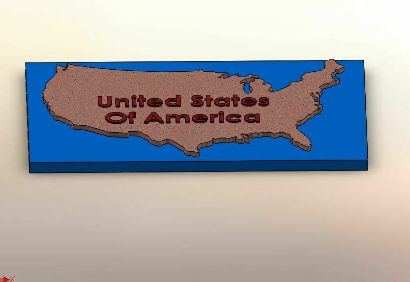 Archivo STL Mapa de USA・Plan de impresora 3D para descargar・Cults