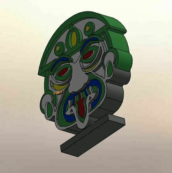 STL file AZTECA MASK・Model to download and 3D print・Cults