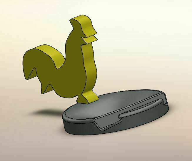 STL file Rooster cell phone holder 🐓・3D printing design to download・Cults