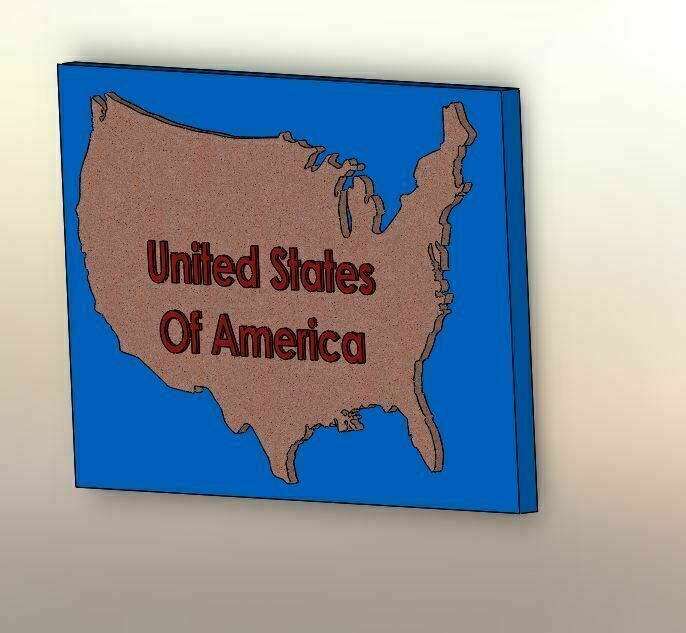 Archivo STL Mapa de USA・Plan de impresora 3D para descargar・Cults