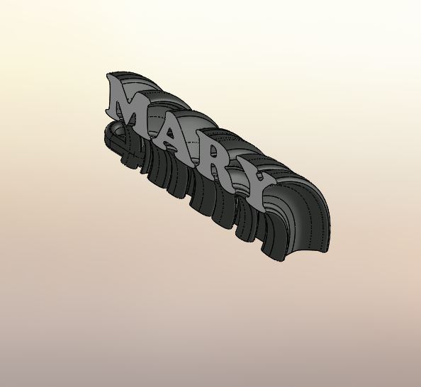 STL file MARY, YOUR NAME KEYCHAIN TO CURVES・3D printing template to ...