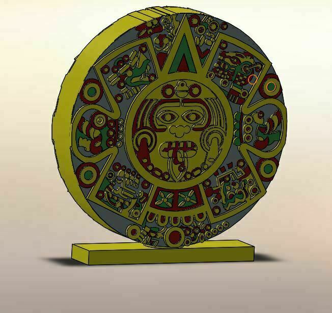 STL file Aztec Calendar・3D printing idea to download・Cults