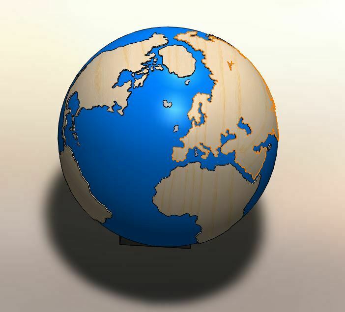 STL file TERRACE GLOBE with base・3D printable model to download・Cults