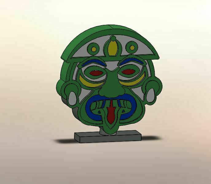 STL file AZTECA MASK・Model to download and 3D print・Cults