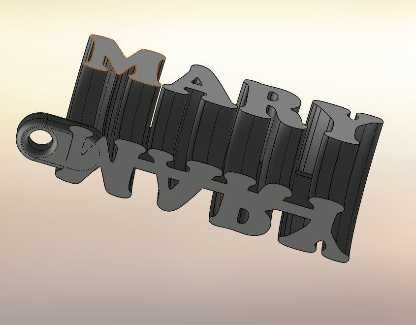 STL file MARY, YOUR NAME KEYCHAIN TO CURVES・3D printing template to ...