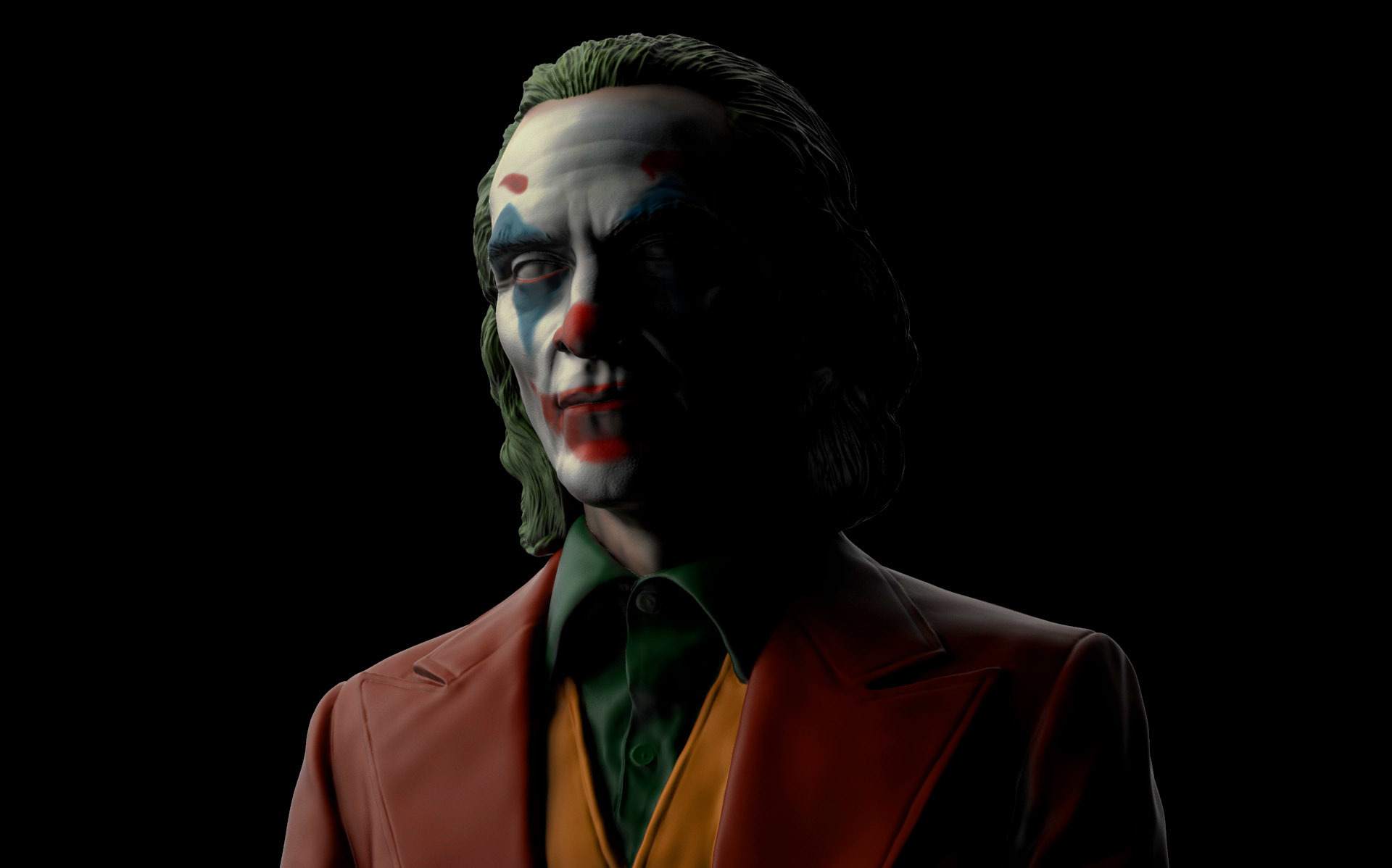 Download OBJ file Joker - Joaquin Phoenix Bust v2 • 3D printing ...