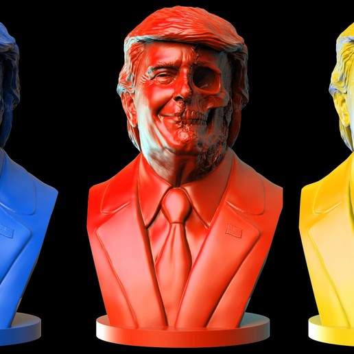 Download OBJ file Donald Trump Skull Bust • 3D printable model ・ Cults