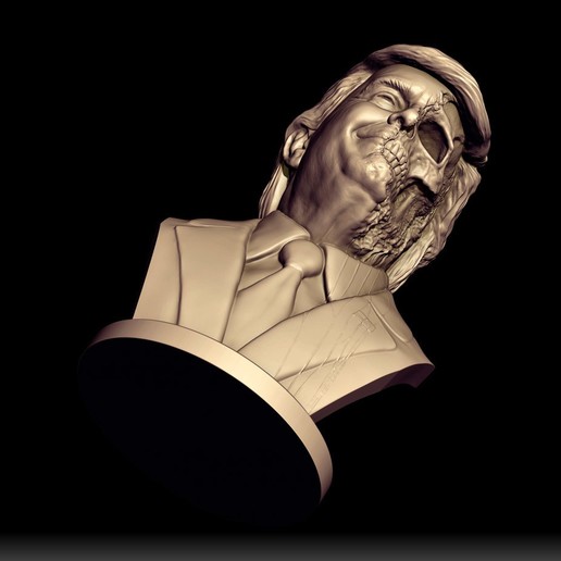 Download OBJ file Donald Trump Skull Bust • 3D printable model ・ Cults