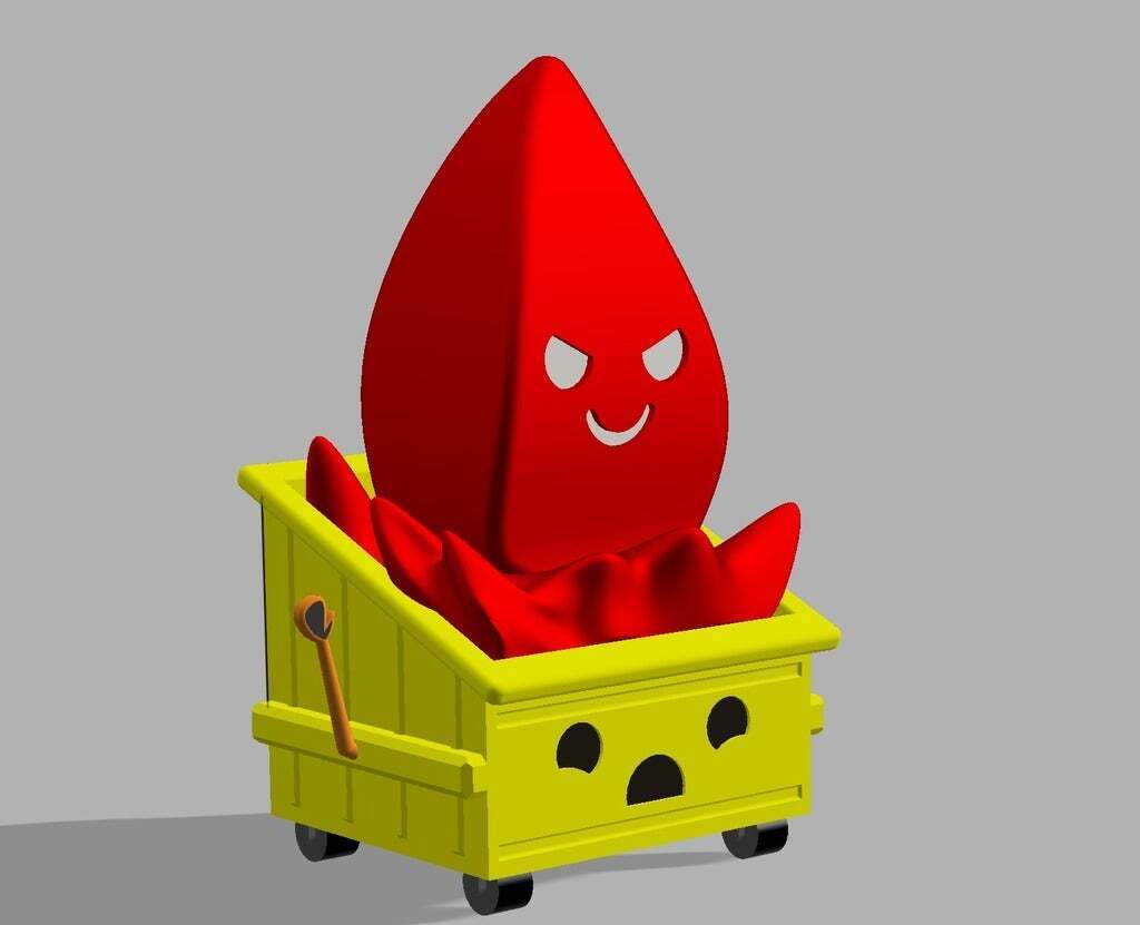 Free STL file Dumpster Fire・3D printable model to download・Cults