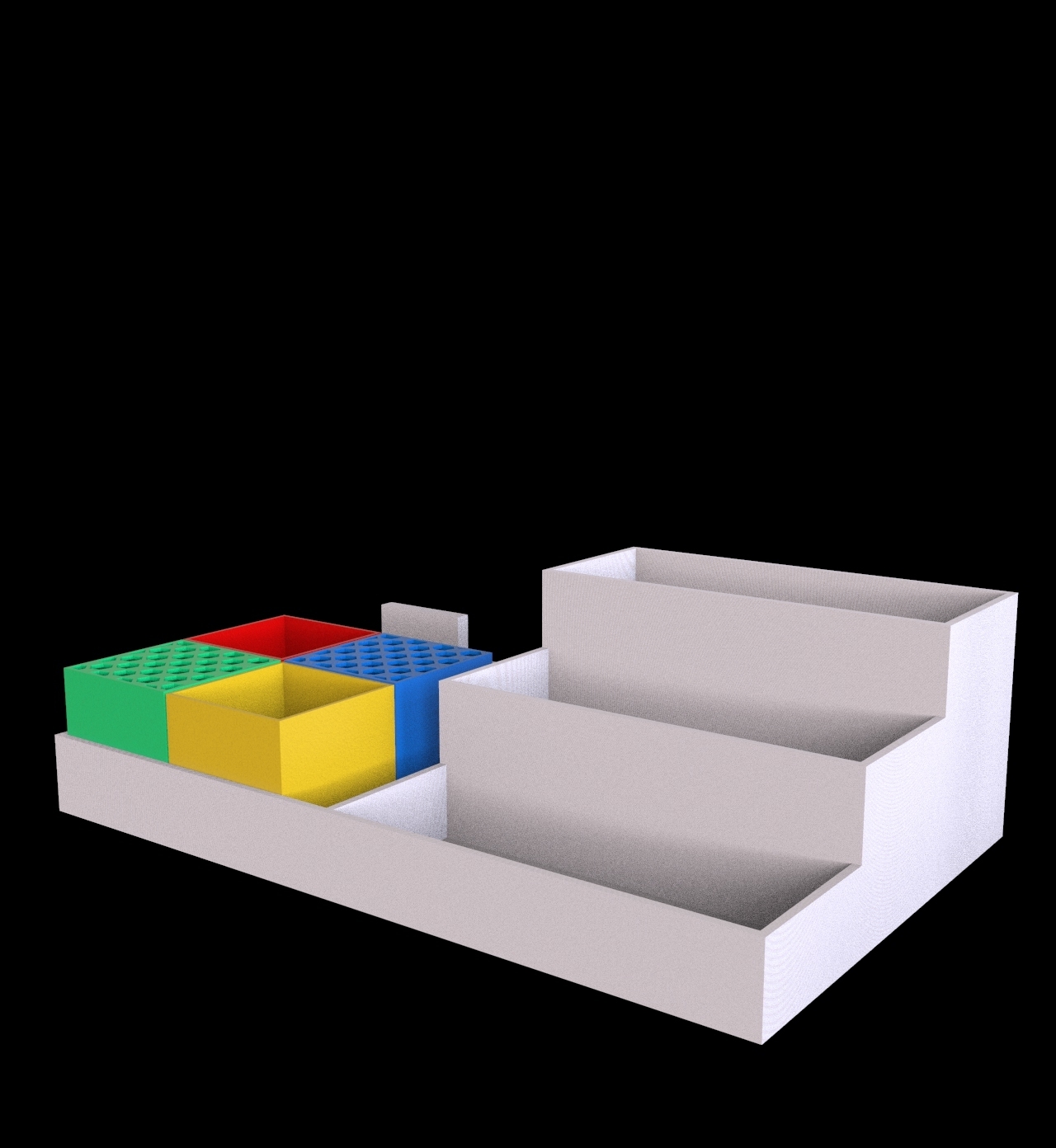 STL-Datei desk organizer with modular cubes・Design zum Herunterladen ...