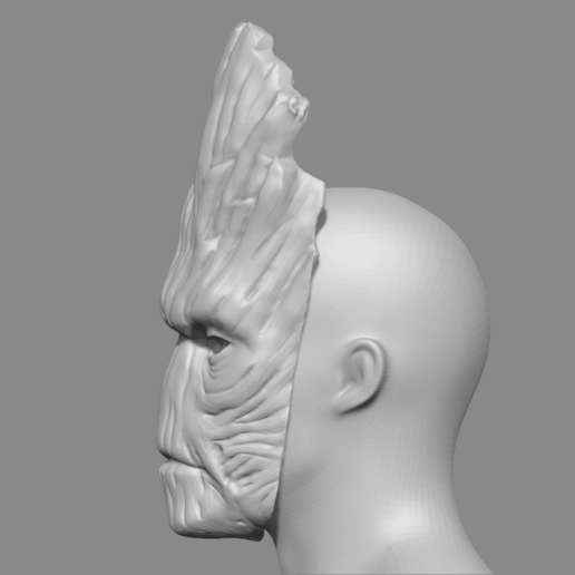 Download STL file Groot Mask - Fan Art for cosplay 3D print model ...