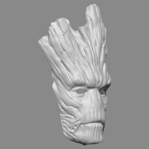 Download STL file Groot Mask - Fan Art for cosplay 3D print model ...
