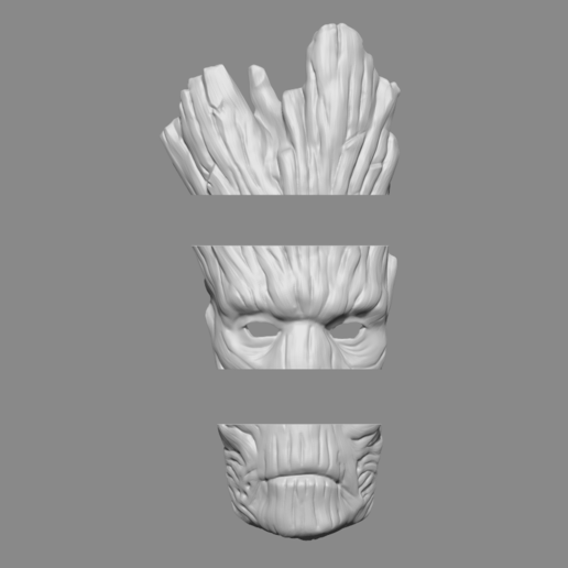 Download STL file Groot Mask - Fan Art for cosplay 3D print model ...