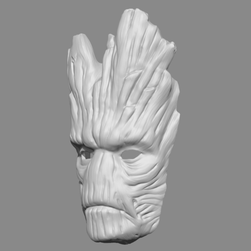 Download STL file Groot Mask - Fan Art for cosplay 3D print model ...