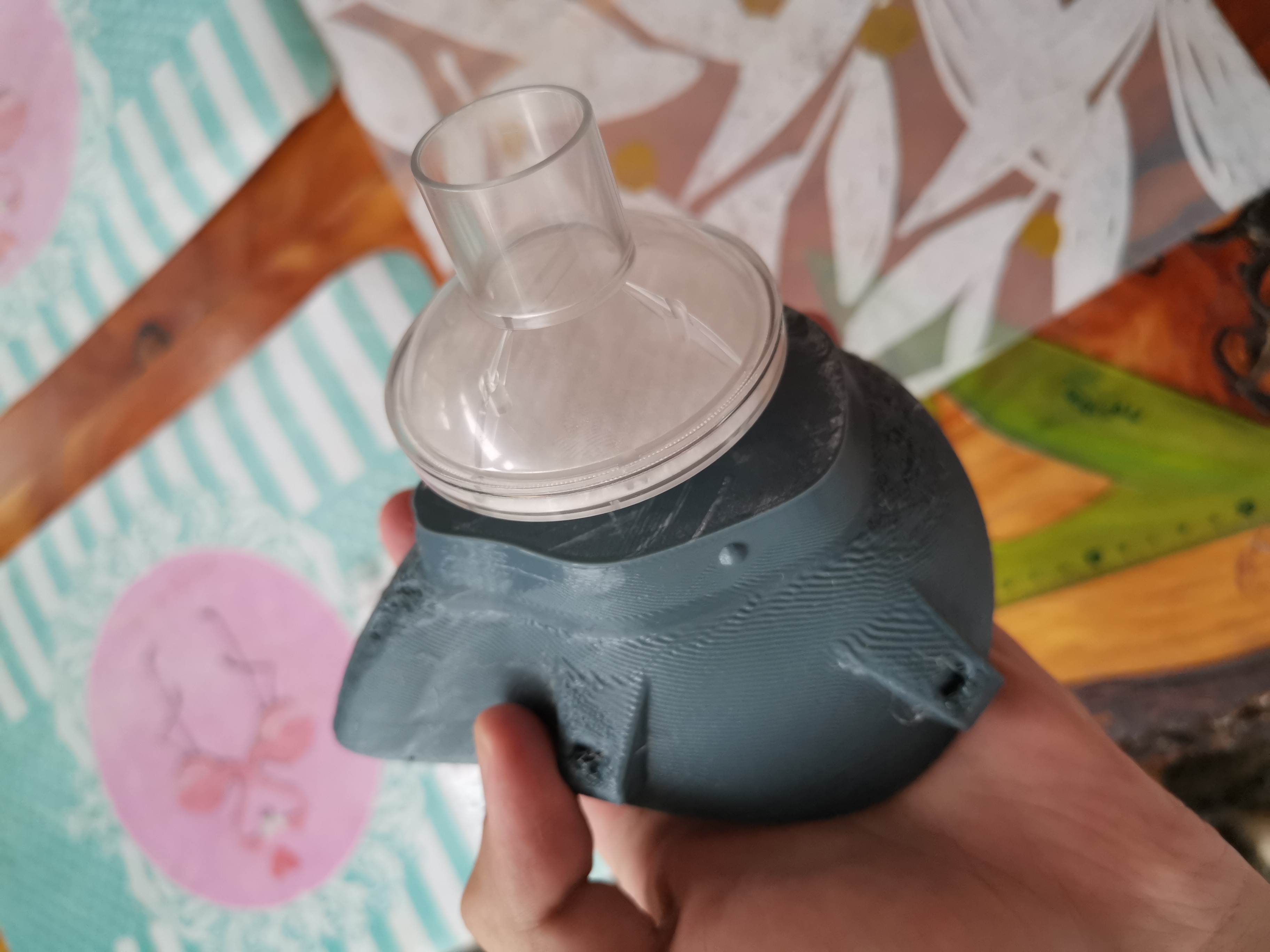 Free STL file Covid Mask with HME filter modification・Model to download ...