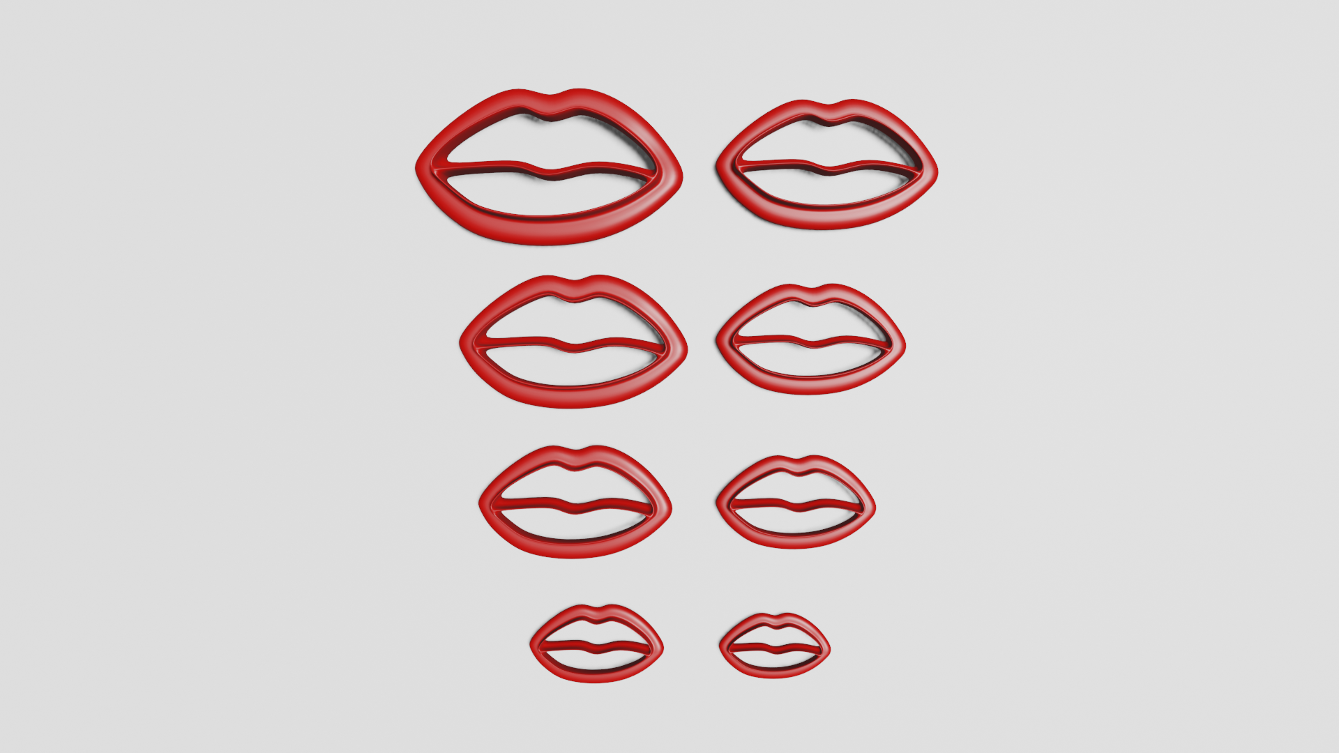 STL file polymer clay cutters- lips・3D print model to download・Cults