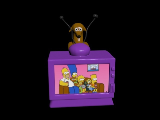 Файл OBJ Simpson Television・Модель для загрузки и 3D-печати・Cults