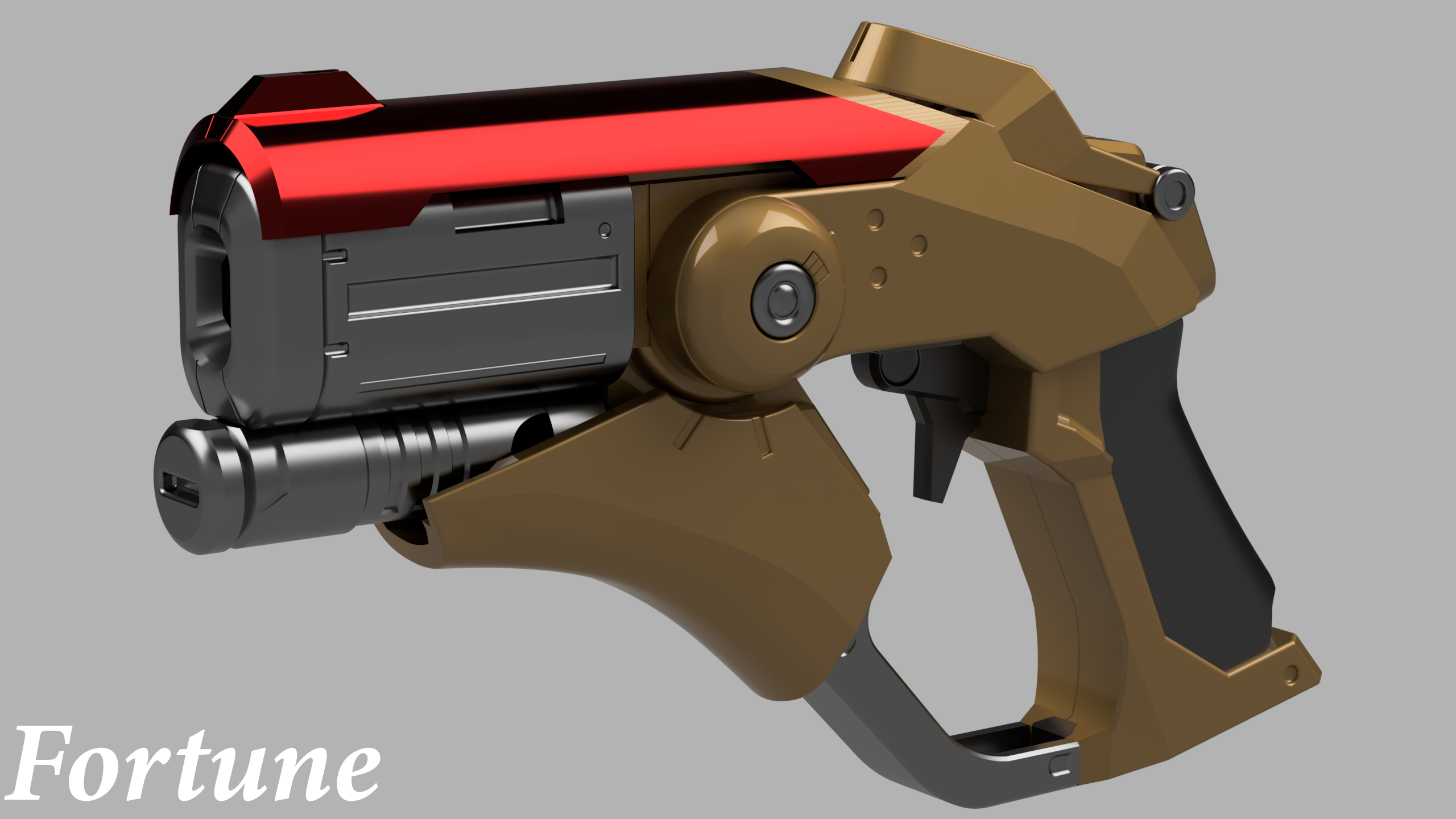 Archivo STL gratis Overwatch Mercy Gun Addon 1: Amber & Fortune・Diseño ...