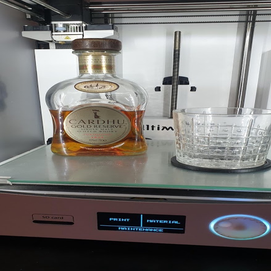 Free STL file Whiskey Molecule Coaster・3D print object to download・Cults